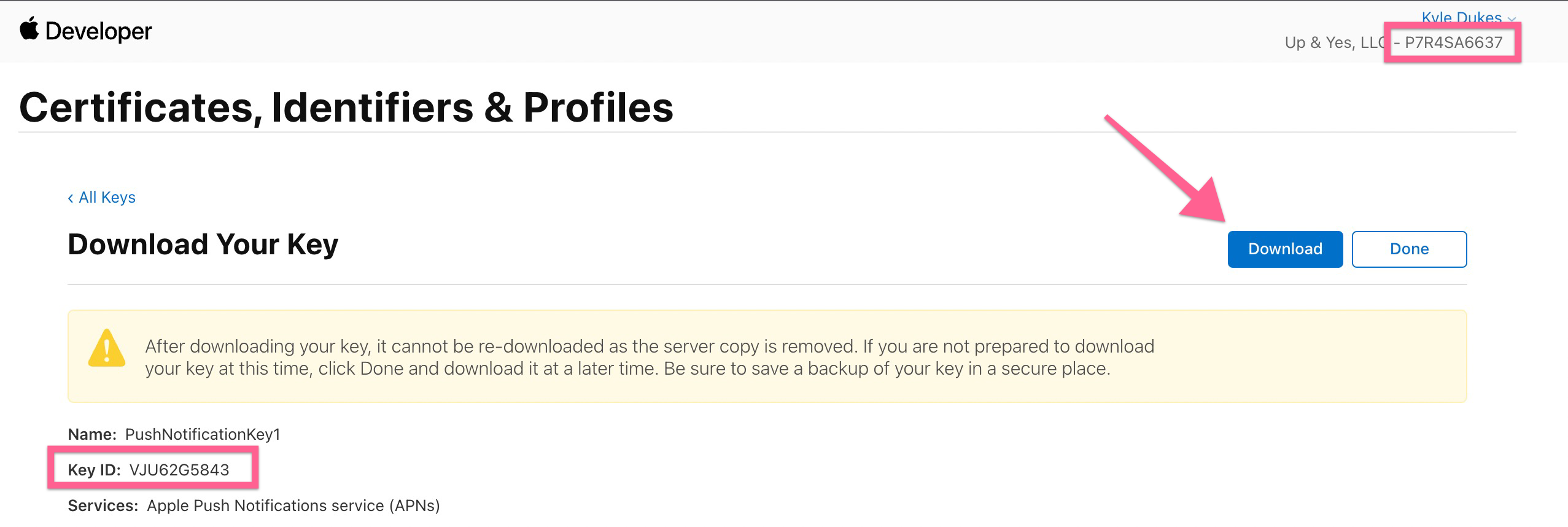 ECOM Mobile App | How to create Apple iOS Push Notification API Keys